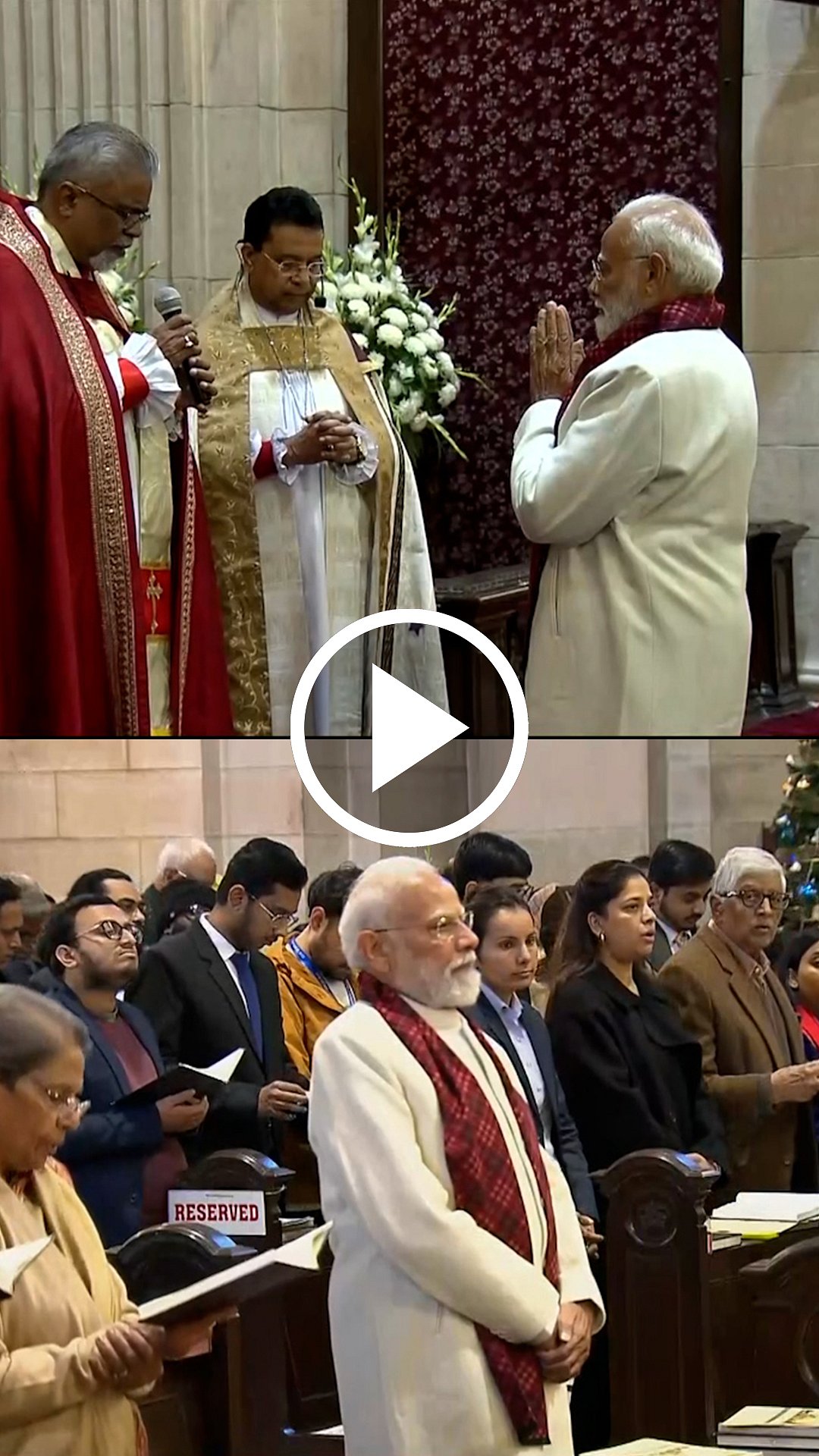 கதீட்ரல் தேவாலயத்தின் சிறப்பு பிராத்தனையில் Modi | Christmas