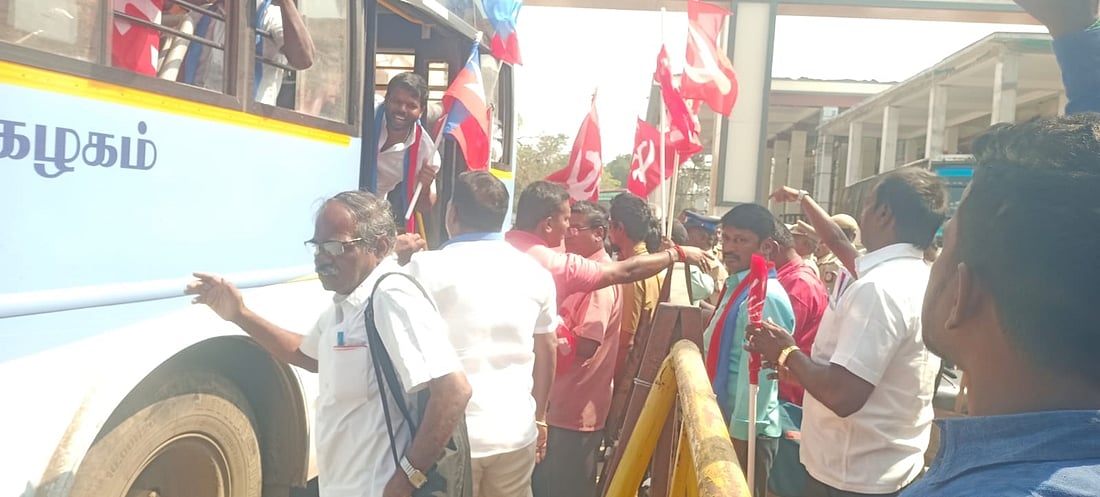 பொது வேலைநிறுத்தம்: திருவள்ளூரில் ரயில் மறியல் ஈடுபட்டோர் கைது!